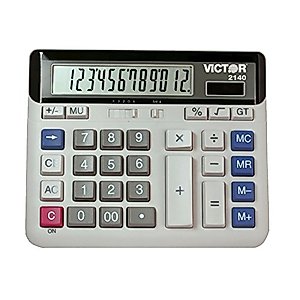 Victor 2140 Desktop Business Calculator, 12-Digit LCD