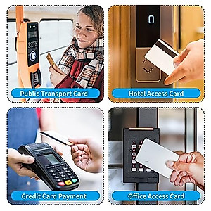 Owfeel RFID Blocking Secure Credit Card Sleeves Pack of 15 Contactless Card Protection Holders Credit Card ID Anti Theft Waterproof Protector- Silver