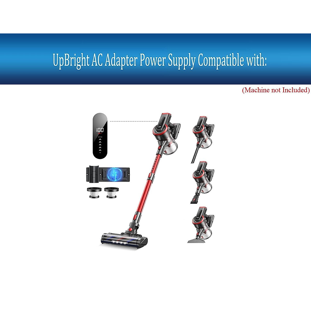 UpBright 30V AC/DC Adapter Compatible with Wlupel Hero 8 Pro 8S CJD808 Knight 8 Hero8Pro KB-H015 25.9V 2.5Ah Li-ion Battery Cordless Stick Vacuum Cleaner CZH015300050USWH 0.5A Power Supply Charger PSU