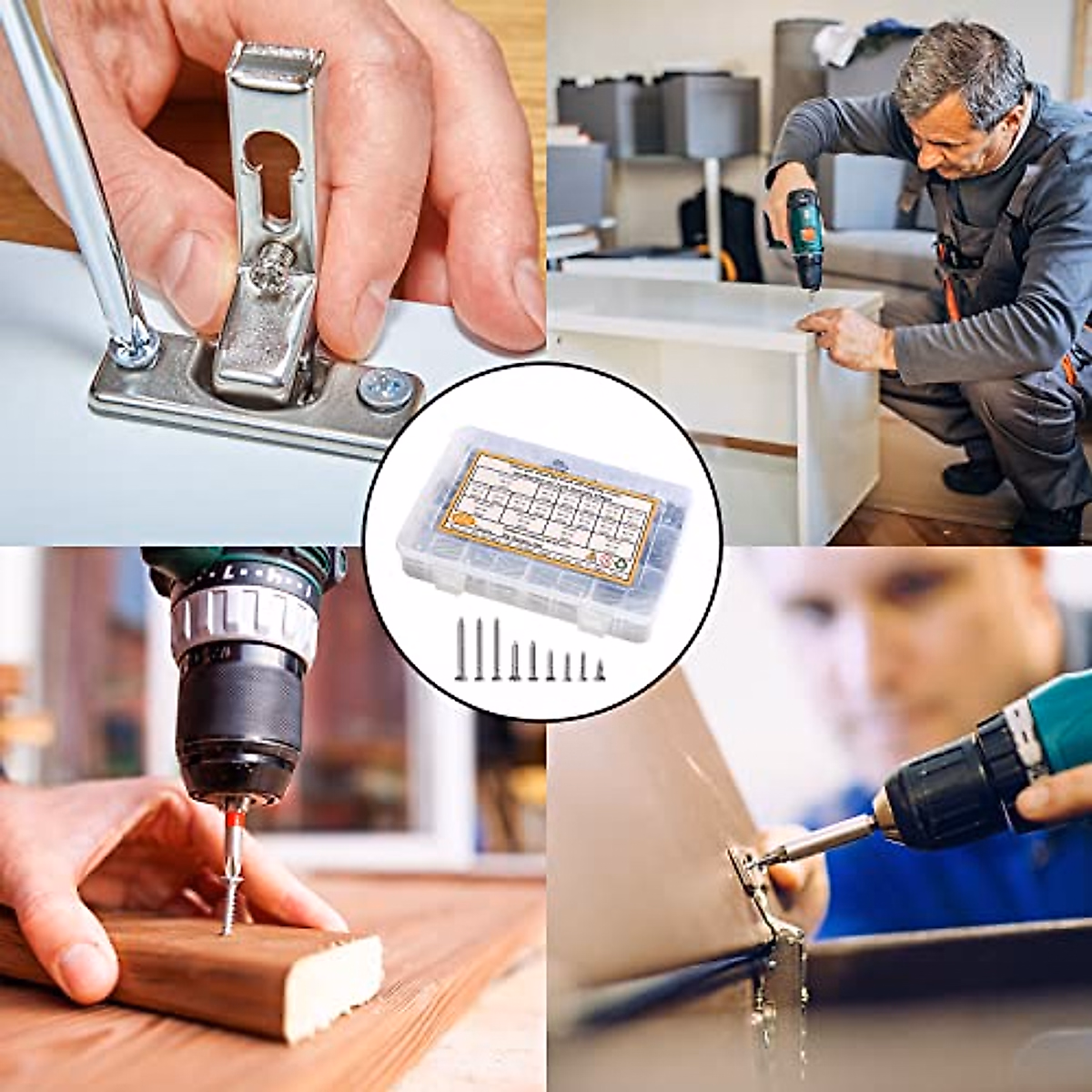 Self Tapping Screws Assortment Fasteners Set, 650pcs 304 Stainless Steel M3/M4/M5/M6 Sheet Metal Screws Kit with Storage Box,Phillips Drive Wood Screw Assortment