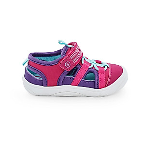 Stride Rite 360 Girls Blake Sneaker, Fuschia, 3 Infant