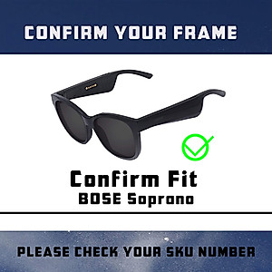 Predrox Crystal Clear Soprano Lenses Replacement Compatible With BOSE Sunglass