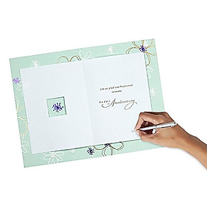Hallmark Anniversary Card for Wife or Girlfriend (Flower Outlines)