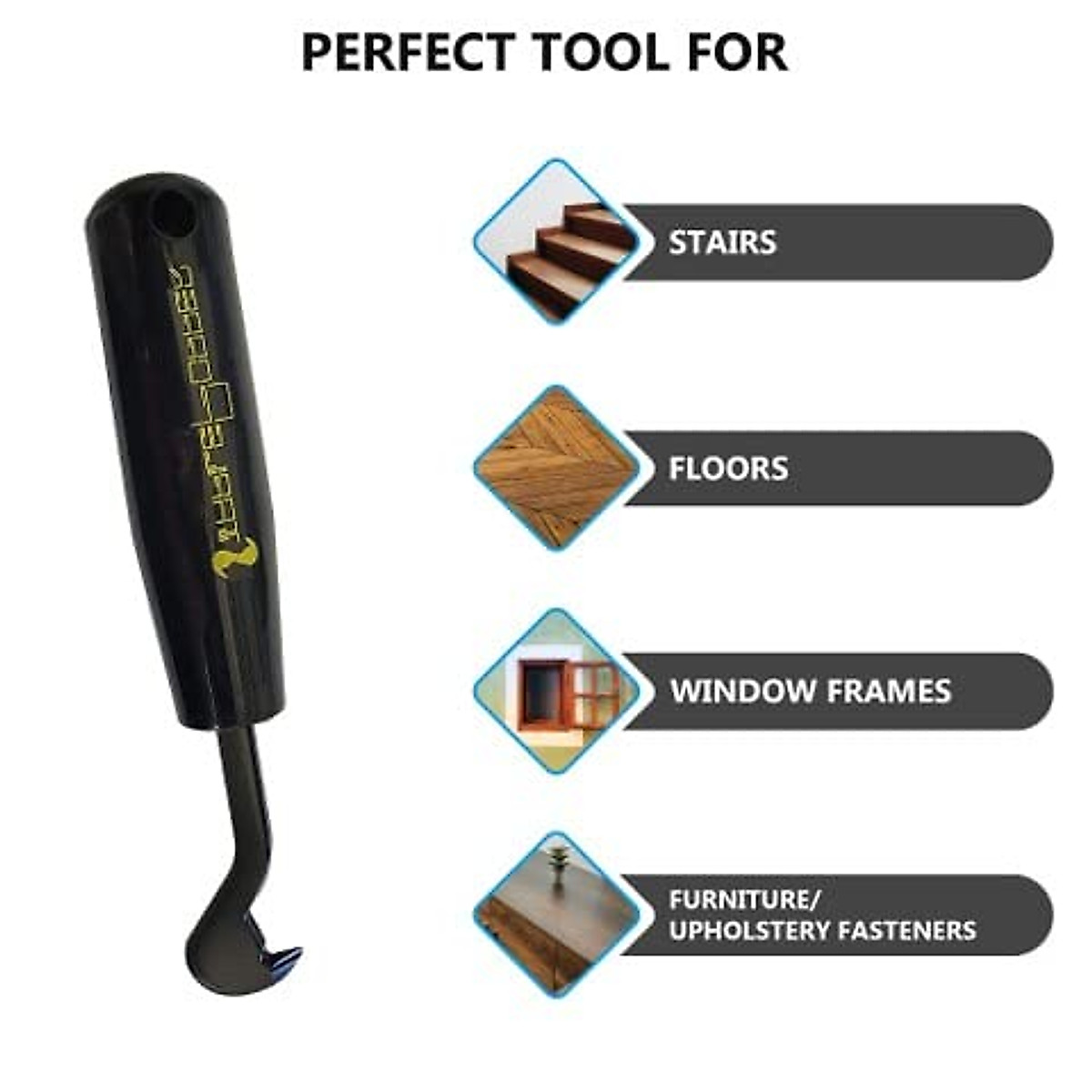 StaplePopper Mini - Staple Remover. Fastest and Easiest Way to Remove Carpet Staples! Heavy Duty Contractor Grade!