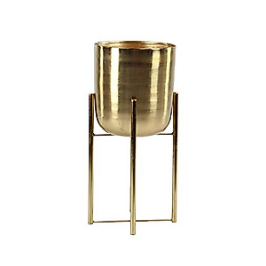 CosmoLiving by Cosmopolitan Metal Indoor Outdoor Dome Planter with Removable Stand, Set of 2 19", 22"H, Gold