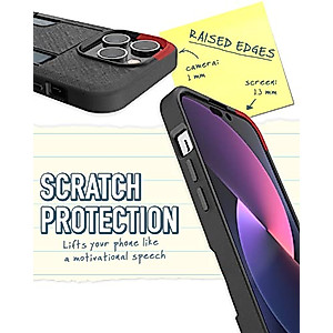 Smartish iPhone 14 Pro Wallet Case - Wallet Slayer Vol. 2 [Slim + Protective] Credit Card Holder with Kickstand - Black Tie Affair