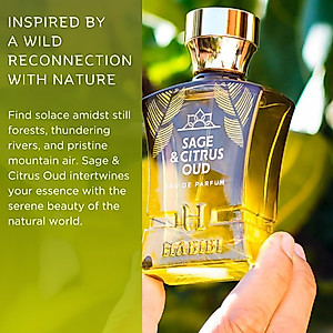 H HABIBI Sage & Citrus Perfume Oud Arabian Men's Cologne - Fresh & Woody Citrus Cologne for Men - Sage, Oud & Patchouli Perfume for Men - Eau de Parfum for Men - Blended with Rare Exotic Notes