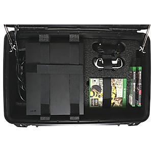 Case Club Gaming Station fits Xbox One X/S. Portable Gaming Station with Built-in 24" 1080p Monitor, Storage for Controllers, Games, and Included Speakers (Xbox & Accessories Not Included)