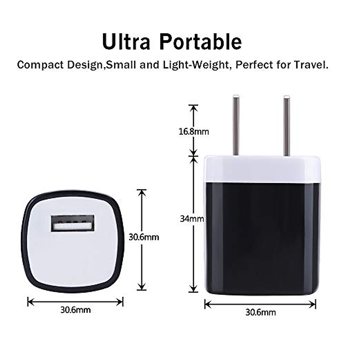 USB Charger Adapter, 1A Cube Charger Block 10PC Single Port Wall Outlet Charger USB Wall Plug Compatible iPhone 14/13/12/11 Pro Max/SE/X/8/7,Samsung Galaxy S22/S21 FE/S20/A13 5G/A52,Note 21 Ultra,Moto