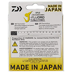 Daiwa J-Fluoro Fluorocarbon Leader - 60 Pound - 50 Yards, Multi, One Size
