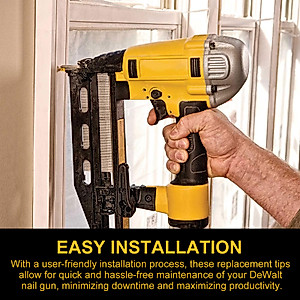 Nailer Tip 9R208924 9R208924-2 for DeWalt DWFP12233 (4 Pack), for DeWalt Nail Gun Parts Replacement