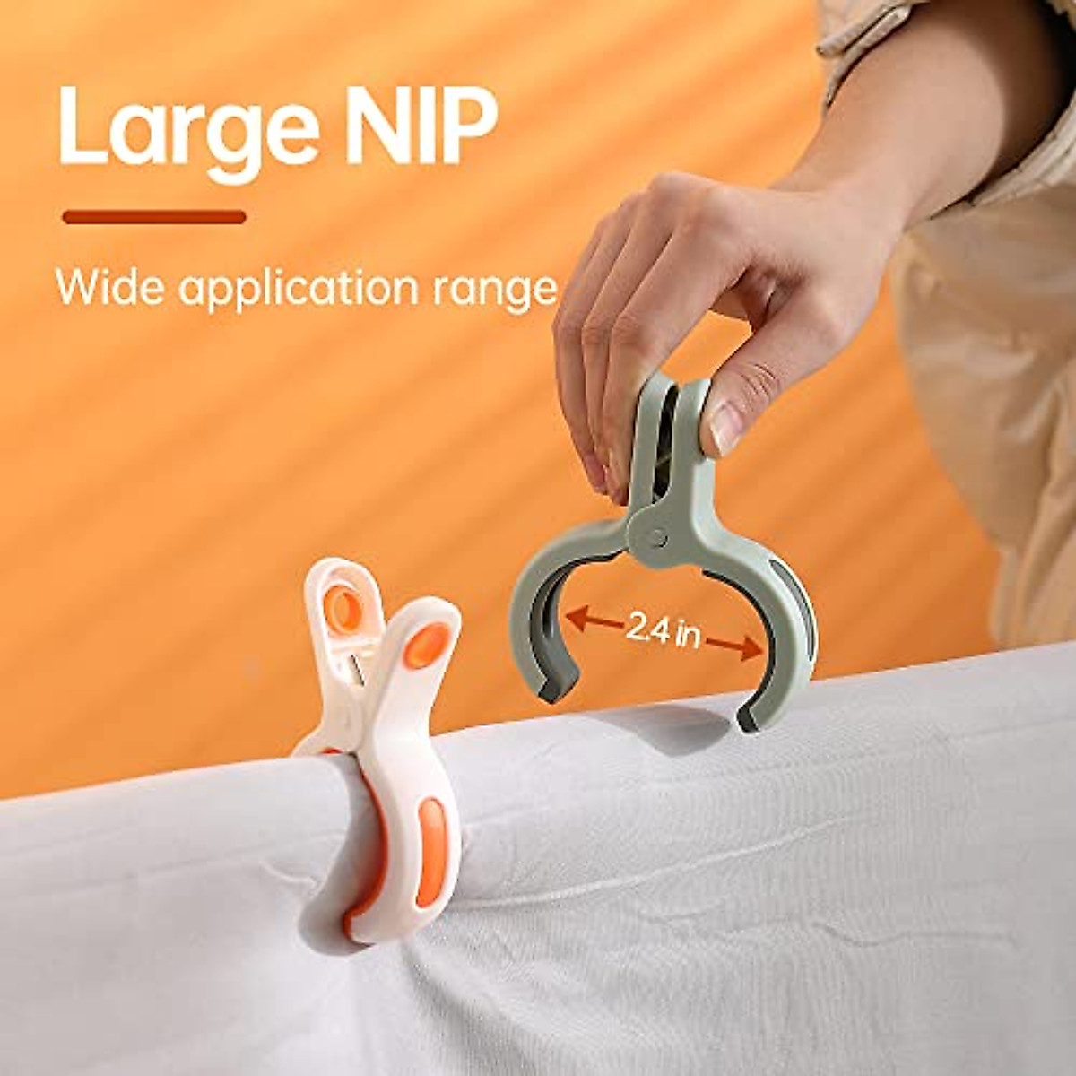 9 Pack Beach Towel Clips for Beach Chair Pool Chair on Cruise, Silicone Plastic Strong Clip,Keep Your Towel from Blowing Away ,Fashion Bright Color