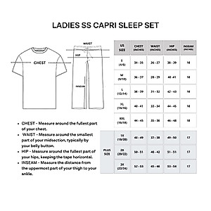 Real Essentials 2 Pack: Womens Short Sleeve Shirt Capri Sweat pants Pajama Sets Pajamas Soft PJ Women Two Piece Matching Pants Top Loungewear Sleep Wear Sexy Summer Bottoms Pijamas Ladies - Set 2, M