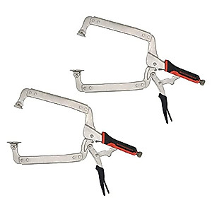Monster & Master 18" C-clamp Locking Pliers with Swivel Pads, 2-Piece, MM-CP-007x2