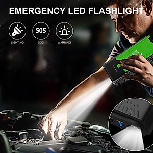 Car Battery Jump Starter, SUHU 1500A Peak 18000mAh Safe Lithium Car Battery Starter, 12V Car Auto Battery Booster (Up to 7L Gas/5.5L Diesel Engine) with QC 3.0 Fast Charge, 2*USB Port &LED Flashlight