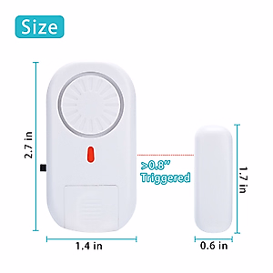 Freezer Door Alarm, Briidea Refrigerator Door Alarm When Left Open, with 60/120/180 Seconds Delay Alert, Remind You Close Your Fridge Door, Avoid Food Waste