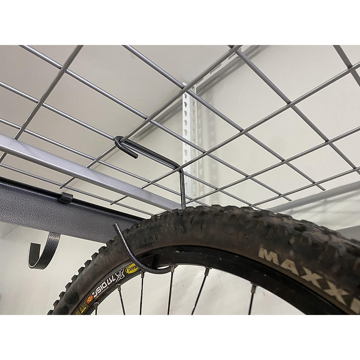 RACK YOUR GARAGE Overhead Rack Hooks for Hanging from Ceiling Rack and Wall Shelving Deck, Heavy Duty Mixed Pack Hooks - Gray (Set of 8)