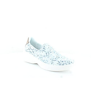 BZees Womens Easy Going Lifestyle Walking Slip-On Sneakers Blue 8.5 Medium (B,M)