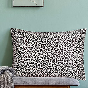 BEDELITE Satin Pillowcase for Hair and Skin Digital Printing, Super Soft Cooling Similar to Silk Pillow Cases 2 Pack with Envelope Closure, Gift for Women Men(Standard 20x26 Inch, Black Leopard)
