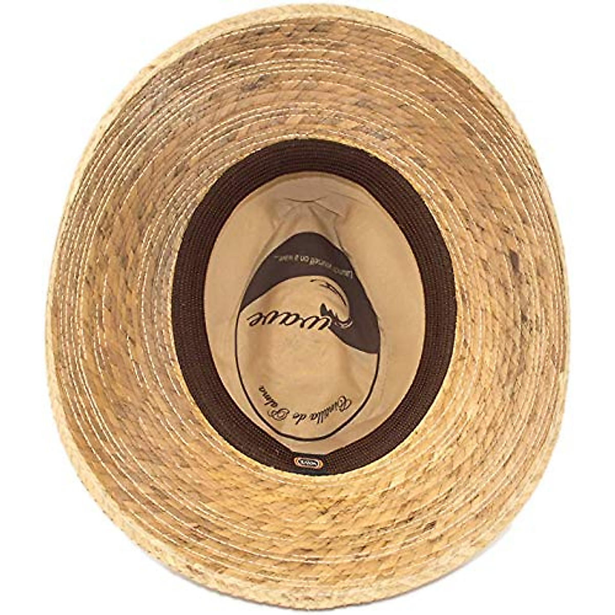Big Wide Brim Natural Palm Leaf Straw Cuban Gaucho Fedora UPF Sun Hat Flex Fit