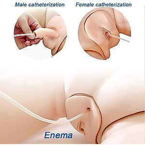 Nursing Training Manikin, Manikin for The Cure of The Patient Didactic, Full Body CPR First Aid Training Dummy, Geriatric Human Mannequin for Nursing Medical Training Teaching