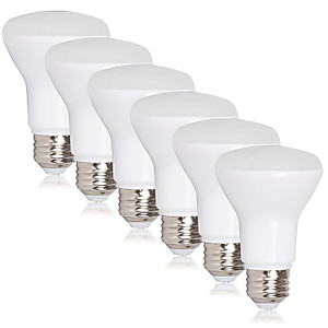 Maxxima LED BR20 Bulbs - 50 Watt Equivalent Dimmable 7 Watt Warm White 3000K R20 LED Lightbulb, 600 Lumens, Featuring an E26 Base, Ideal for Track or Recessed Lighting - 6 Pack