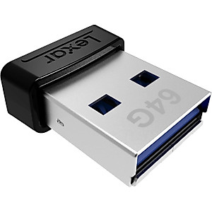 Lexar 64GB JumpDrive S47 USB 3.2 Gen 1 Flash Drive for Storage Expansion and Backup, Up To 250MB/s Read, Compact Plug-n-Stay, Black (LJDS47-64GABBKNA)