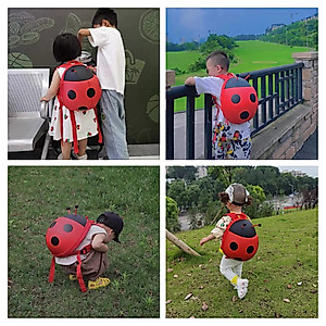 Kids happy Backpack for Unisex Toddler,Ladybug,Child Backpack for Girl and Boy Kindergarten(Orange)