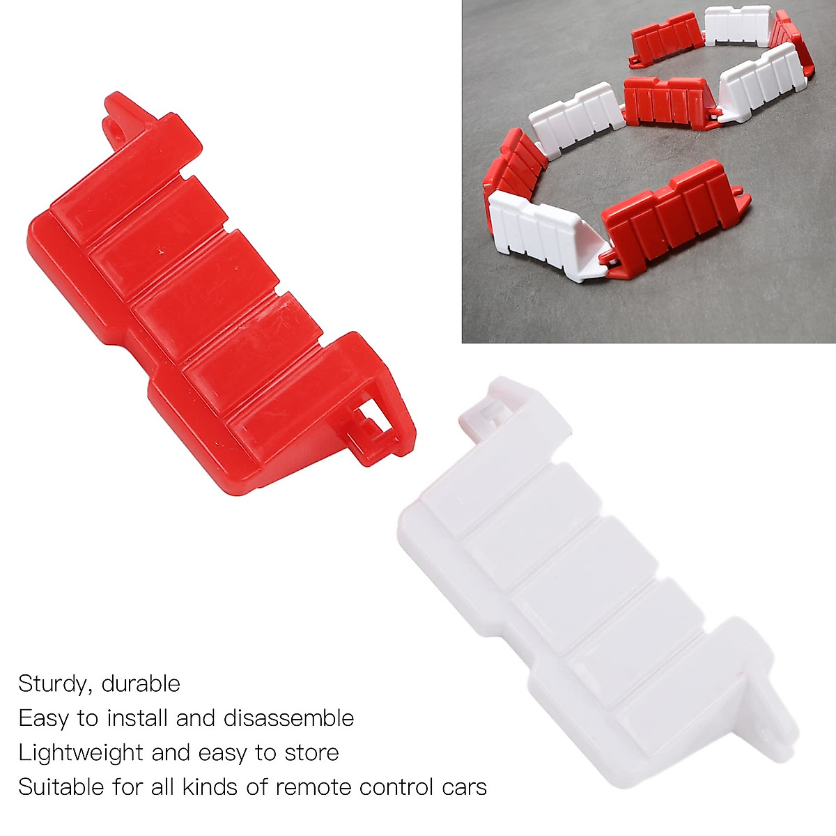 RC Drift Race Road Barrier, 120 Pcs Plastic Remote Control Car DIY Racing Track Road Barrier Drifting Race Track Road Barrier