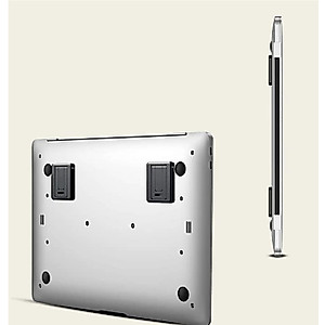 Mini Laptop Stand, Keyboard Riser Stand, Invisible Ergonomic Laptop Holder Stand Riser, Foldable Tablet Pad Phone Stand, Cooler (2PCS) (Black)