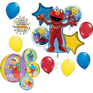 Anagram Elmo and Friends Birthday Party Supplies 13pc Balloon Bouquet Decorations