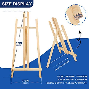 ESRICH 2pcs 17 Inch Tabletop Easels, Easel Stand for Painting,Tripod, Painting Party Easel, Kids Student Desktop Easel for Painting,Paint Easel for Canvas Painting