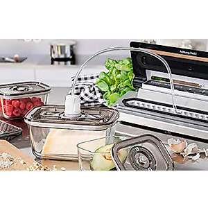 Caso Design VG 3000 3-Piece Food Vacuum Canister Set with Food Management App, small