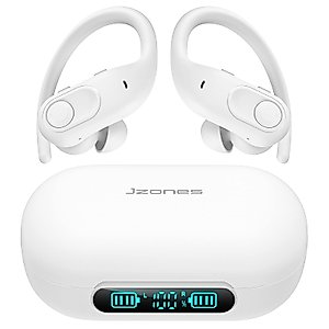 Wireless Earbuds Bluetooth Headphones 130Hrs Playtime with 2500mAh Wireless Charging Case LED Diaplay Hi-Fi Waterproof Over Ear Earphones for Sports Running Workout Gaming