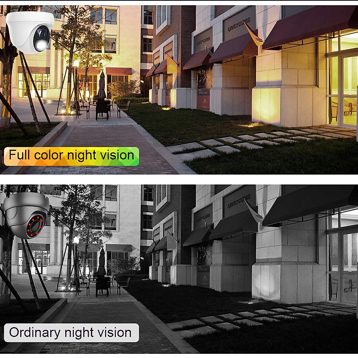 honic 24/7 Full-Color 5MP/4MP/2MP/1080P HD TVI/AHD, 4MP/1080P HDCVI Dome CCTV Security Camera, 3.6mm Lens Indoor Outdoor Color Night Vision Waterproof Analog Surveillance Camera