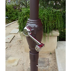 Formosa Covers 7.5 ft Outdoor Patio Umbrella Market Style with Crank & Tilt, Aluminum Anti-Rust Pole with Flexible Fiberglass Ribs - Perfect for Patio, Deck, Small Bistro, and Pool - Red