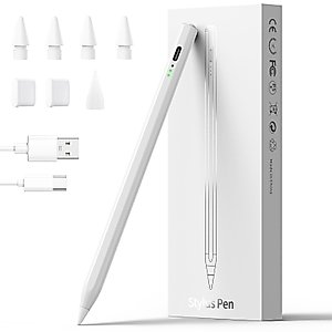 Hastraith Stylus Pen for iPad(2022-2018), 13 mins Fast Charging iPad Pencil, Tilt Sensitivity for Apple iPad 10/9/8/7/6, iPad Air 5/4/3, iPad Pro 12.9/11", iPad Mini 6/5, Cream White
