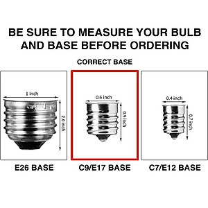 25 Pack Warm White C9 LED Replacement Bulbs Faceted Warm White LED Christmas Light Bulb 2 SMD LEDs in Each Bulb Fits E17 Socket Commercial Grade Indoor and Outdoor Use