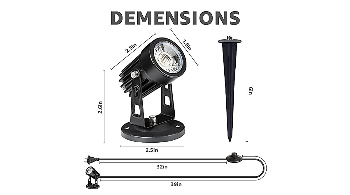 SUNVIE LED Spot Lights - Indoor Uplighting for Plants