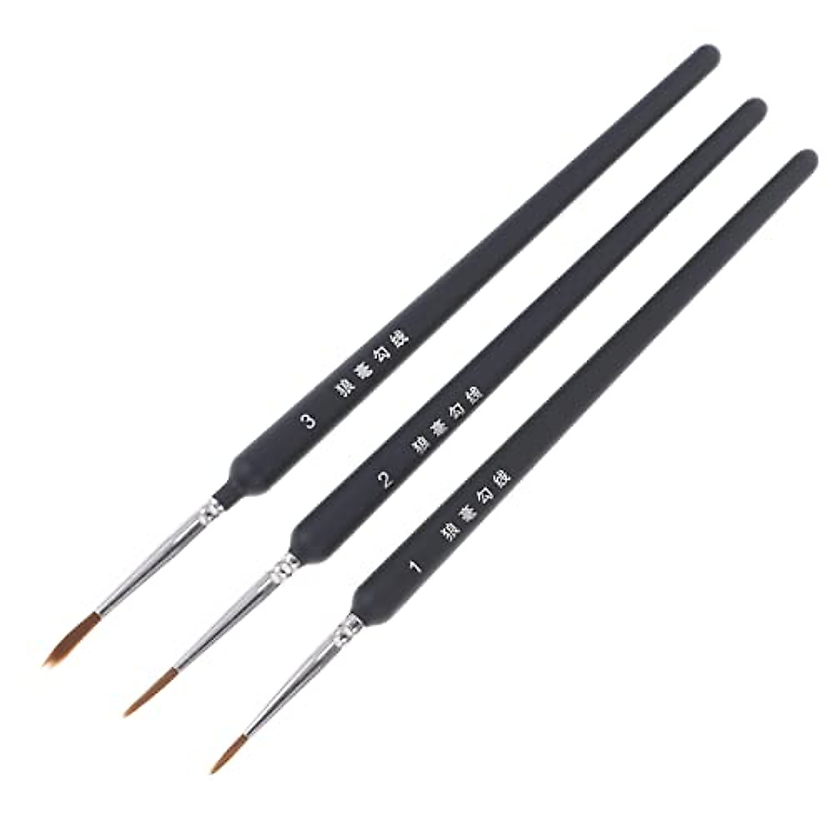 TEHAUX 3pcs Set Mini Nail Kit Adult Coloring Pens Suit Professional Manicure Set Detail Paint Brush Set Paintbrushes Set Special Pen Acrylic Brush to Paint Oil Paint Brushes