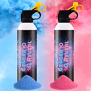 Gender Reveal Fire Extinguisher Pink or Blue 2Pack Gender Extinguisher Gender Reveal Smoke Powder for Boy or Girl Baby Gender Reveal Ideas Biodegradable Color Powder Smoke for Gender Reveal