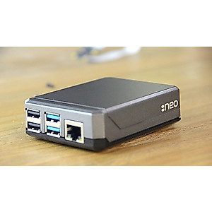 Argon NEO Case with Fan HAT and Power Supply (Type-C) for Raspberry Pi 4 | Supports Cooling Fan, Camera, and LCD Display | GPIO and PoE Pins are Accessible