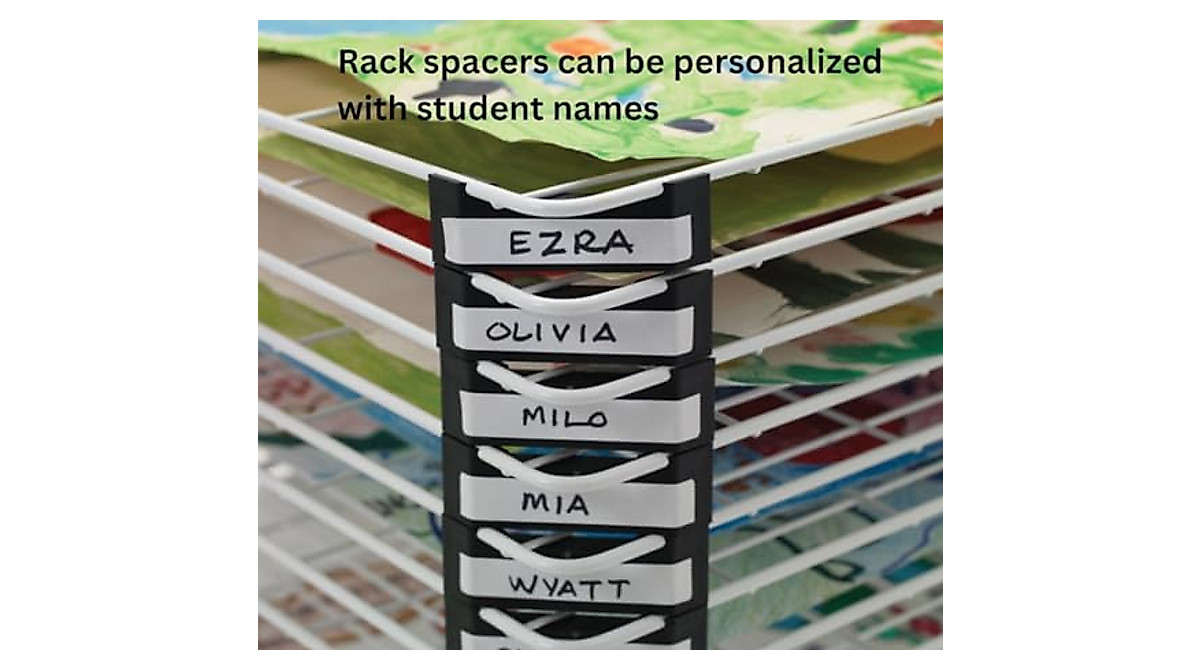 Copernicus 20-Shelf Rolling Art Drying Rack for Classrooms