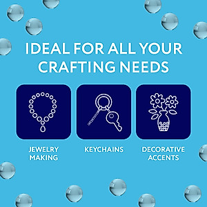 Impresa Quartz Pearl Beads Balls - 20 Pack - 6mm OD Clear Quartz Crystal Spacer Beads for Jewelry Making, Bracelets, Necklaces, and Crafts - 100% Quartz and No Impurities - Multipurpose Beads