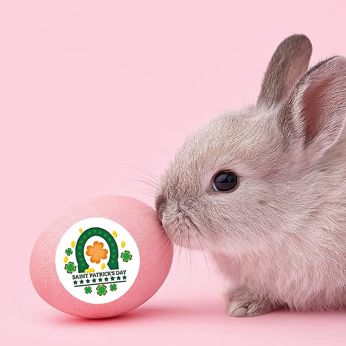 St. Patrick's Day Label Stickers 500Pcs Irish Green Shamrock Lucky Clover Label St. Patrick’s Day Themed Party Decoration Craft Supply Self Adhesive Seals for Envelope Box Bag