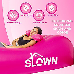 Slown BBL Bed - Inflatable BBL Mattress with Hole After Surgery for Butt Sleeping, Brazilian Butt Lift Recovery, BBL Bed with Hole with Built-in Electric Air Pump, Neck Pillow and Urination Device