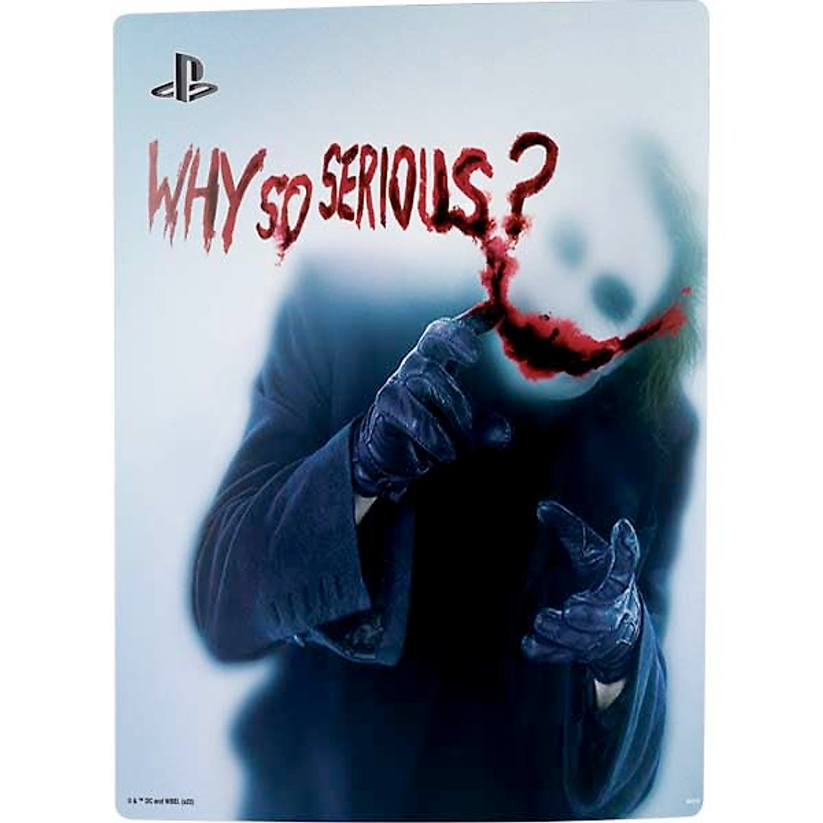 Skinit Decal Gaming Skin Compatible with PS5 Bundle - Officially Licensed The Dark Knight Why So Serious Design