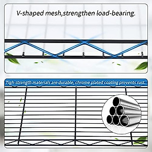 YRLLENSDAN Adjustable Height Wire Shelving with Shelf Liners, 4 Tier Metal Storage Shelves 600lbs Loading Capacity Shelving Units and Storage for Kitchen and Closet (18W x 12D x 44H), Black