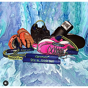 Glovestix Shoe Deodorizer & Odor Eliminator for Hockey & Lacrosse Gloves, Boxing & Soccer Gear, Smelly Gym Bags & Sports Equipment. Non-Toxic Odor Remover. As Seen on Shark Tank (1 Set of Sticks)