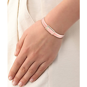 Lacoste 2040065 Jewelry L.12.12 Women's Ionic Plated Carnation Gold Steel and Pink Silicone Bracelet Color: Pink